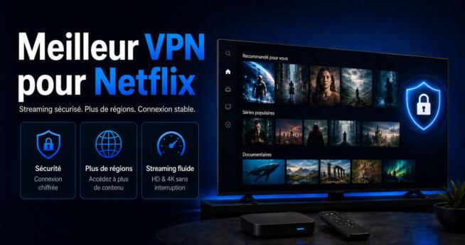 Meilleur VPN pour Netflix 2026 – 7 Options qui fonctionnent