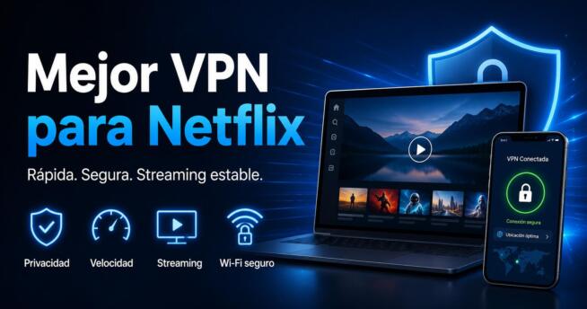 Mejor VPN para Netflix 2026 – 7 Opciones que funcionan