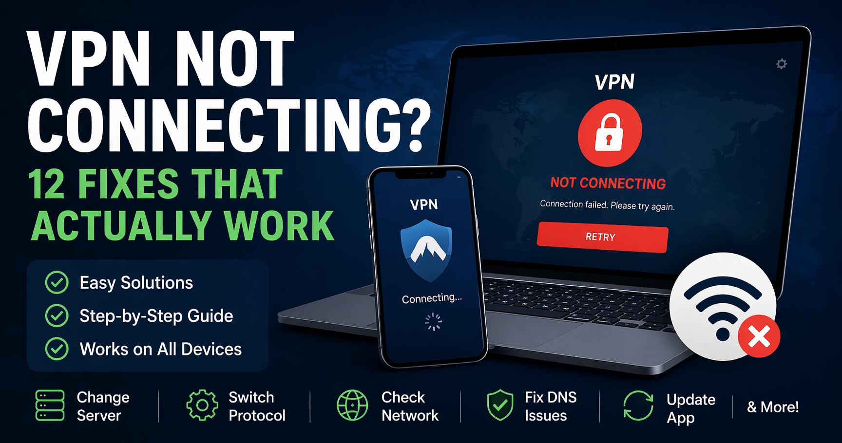 VPN Not Connecting? 12 Fixes That Actually Work in 2026