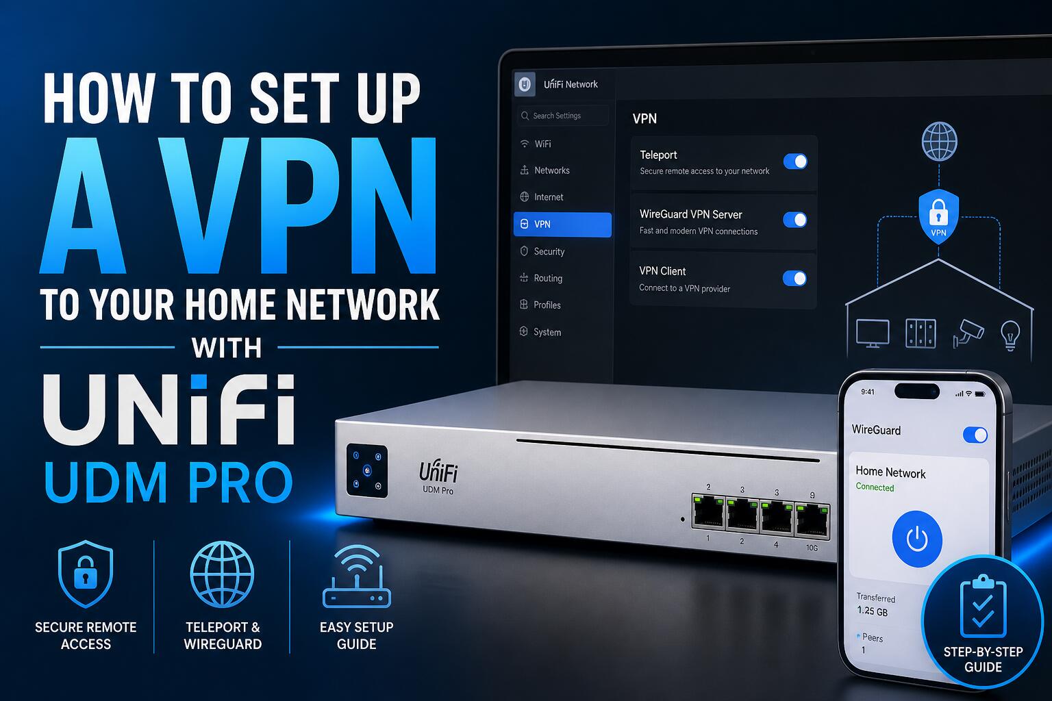 How to Set Up a VPN to Your Home Network with UniFi UDM Pro